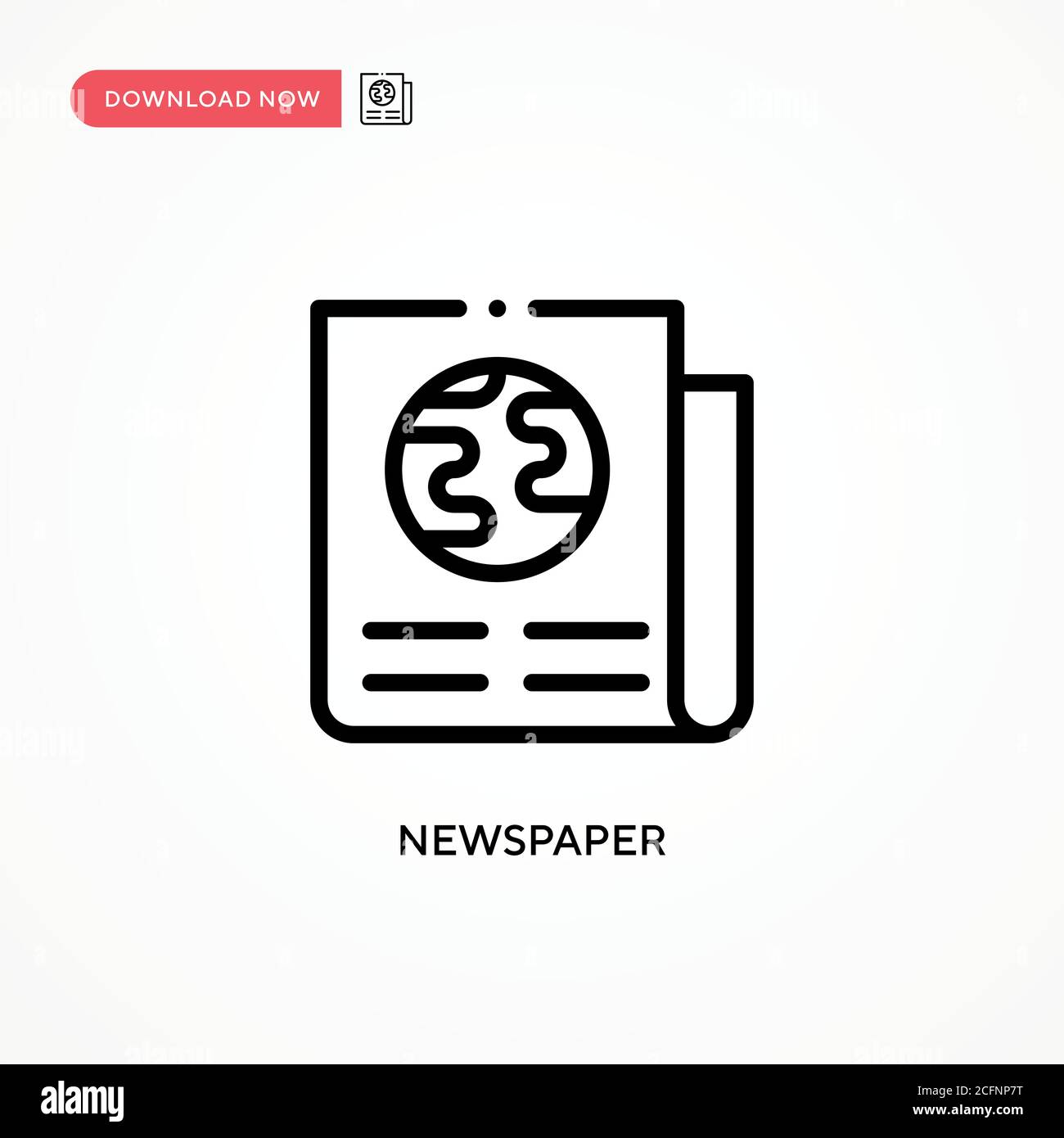 Newspaper vector icon. Modern, simple flat vector illustration for web ...
