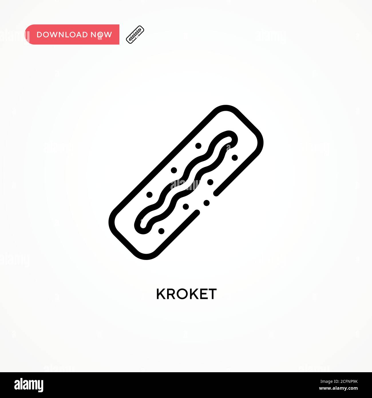 Kroket vector icon. Modern, simple flat vector illustration for web ...