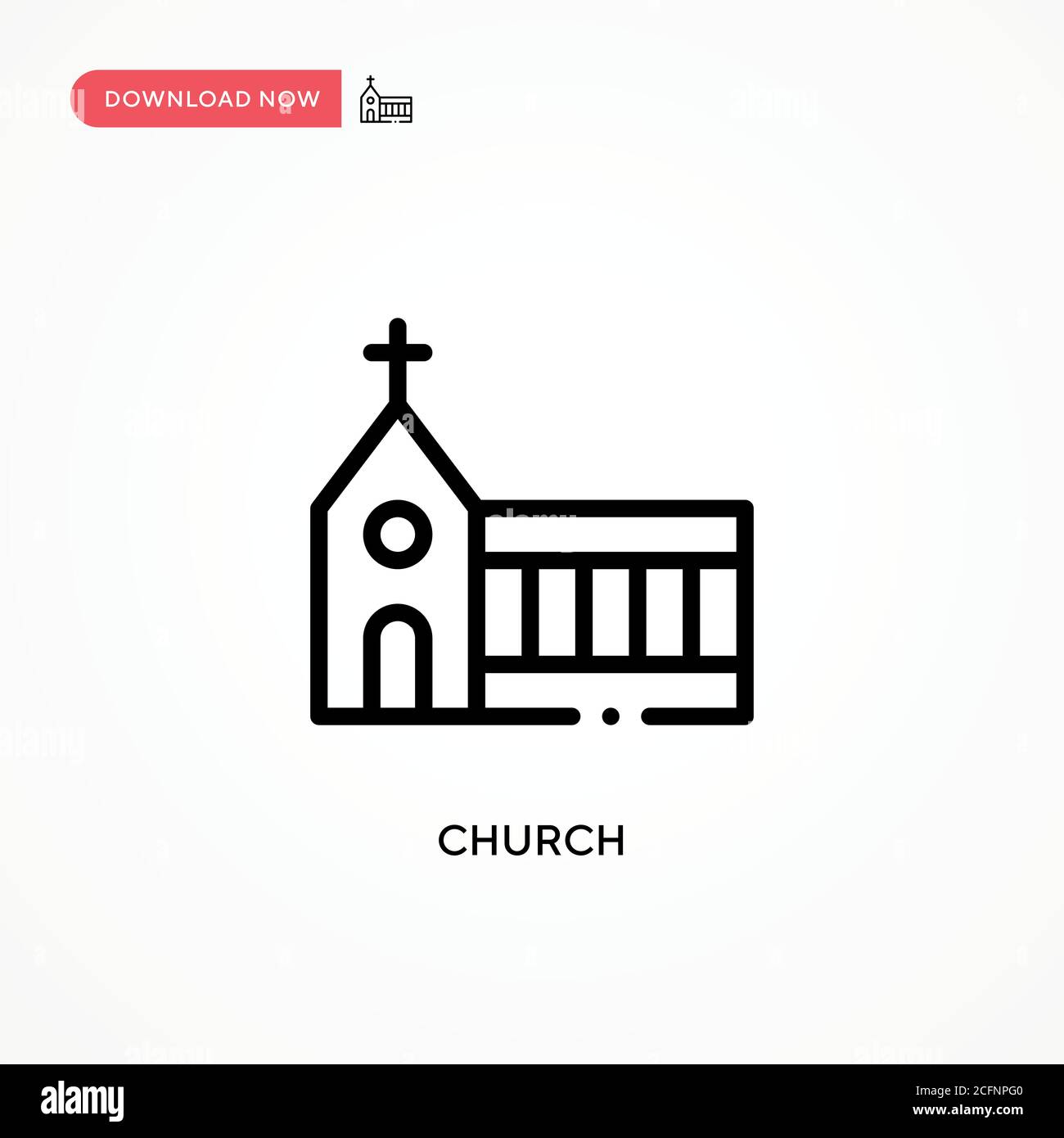 Church vector icon. Modern, simple flat vector illustration for web ...