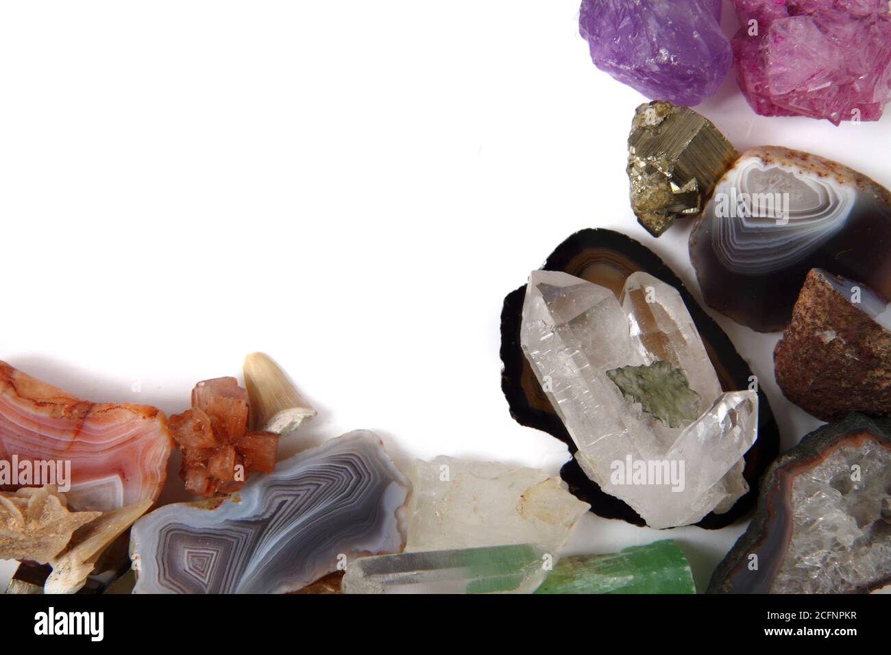 color minerals and gems as natural background Stock Photo - Alamy