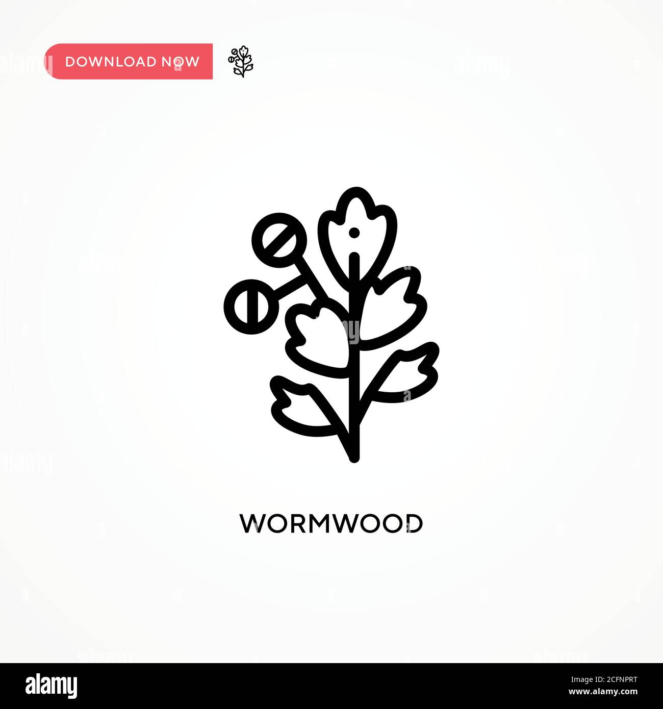 Wormwood vector icon. Modern, simple flat vector illustration for web ...