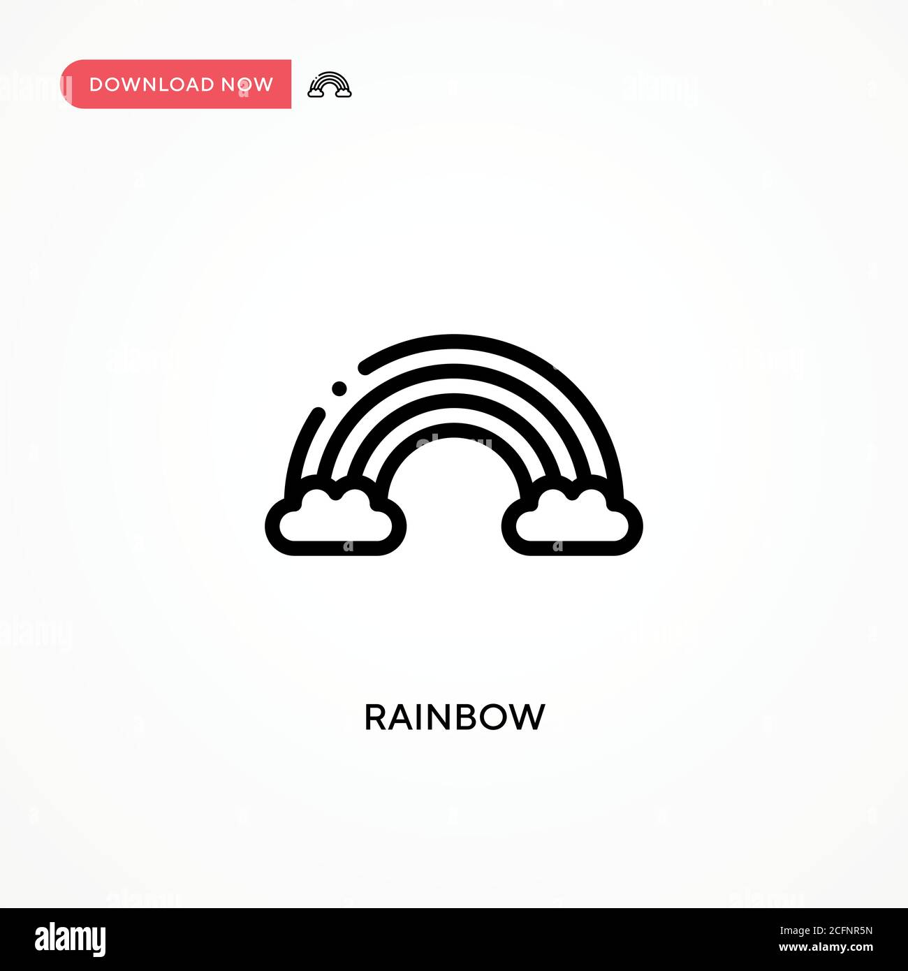 Rainbow vector icon. Modern, simple flat vector illustration for web ...