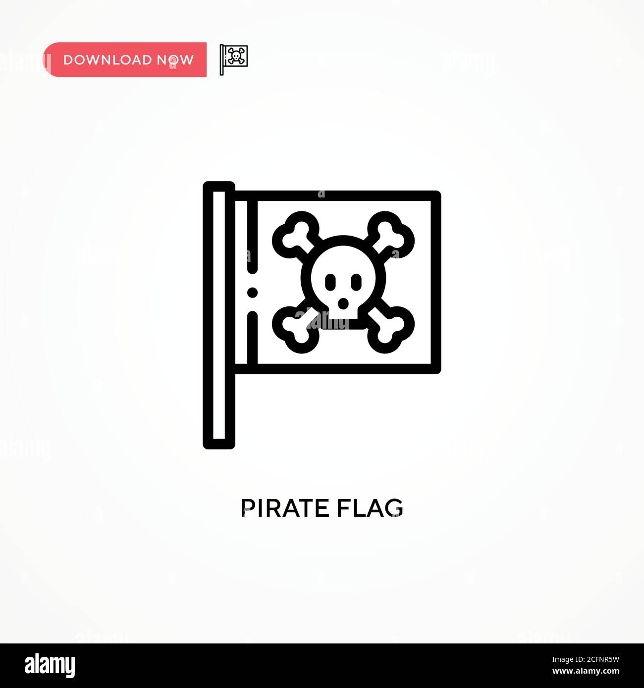 Pirate flag vector icon. Modern, simple flat vector illustration for ...
