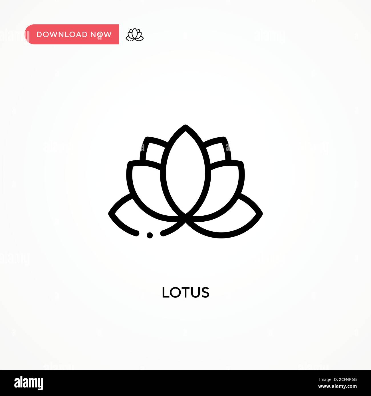 Lotus vector icon. Modern, simple flat vector illustration for web site ...