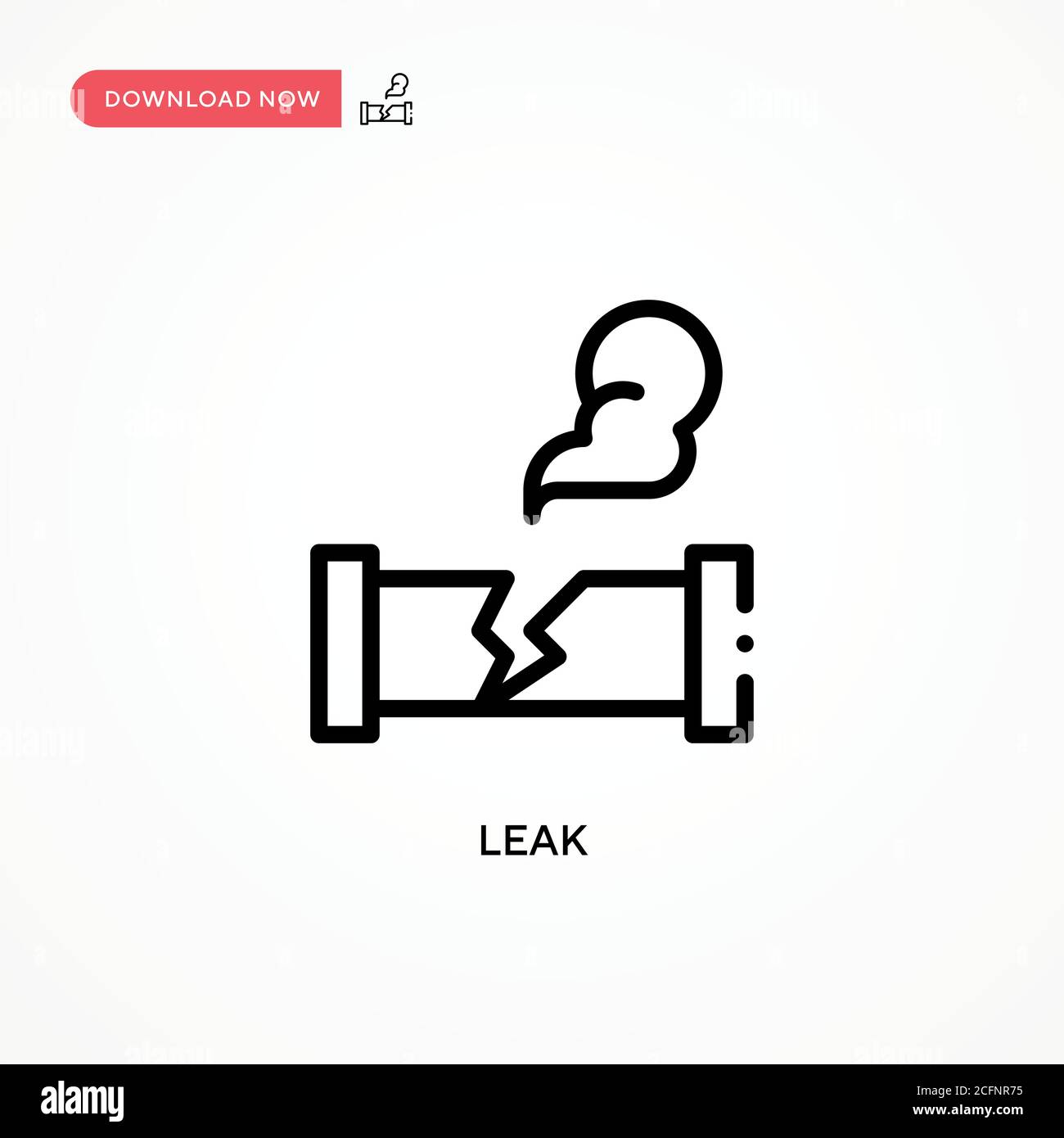 Leak vector icon. Modern, simple flat vector illustration for web site ...