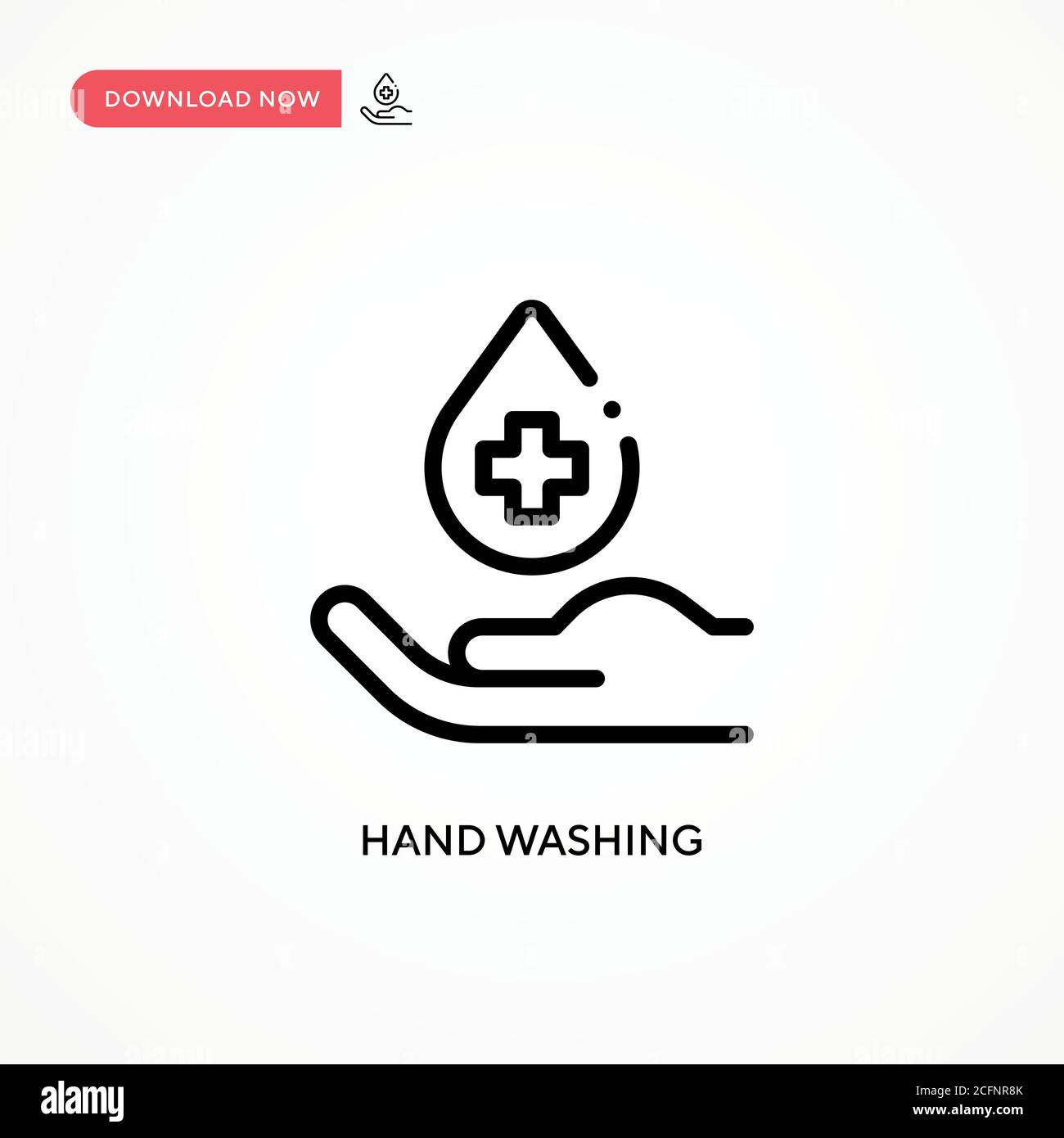 Hand washing vector icon. Modern, simple flat vector illustration for ...