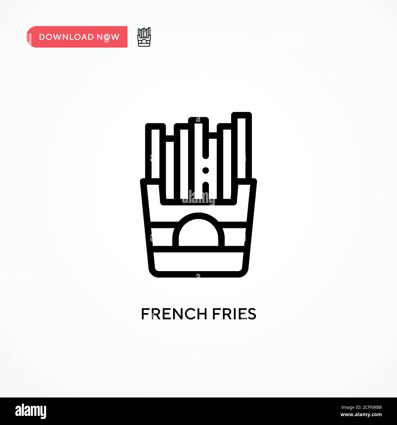 French fries vector icon. Modern, simple flat vector illustration for ...