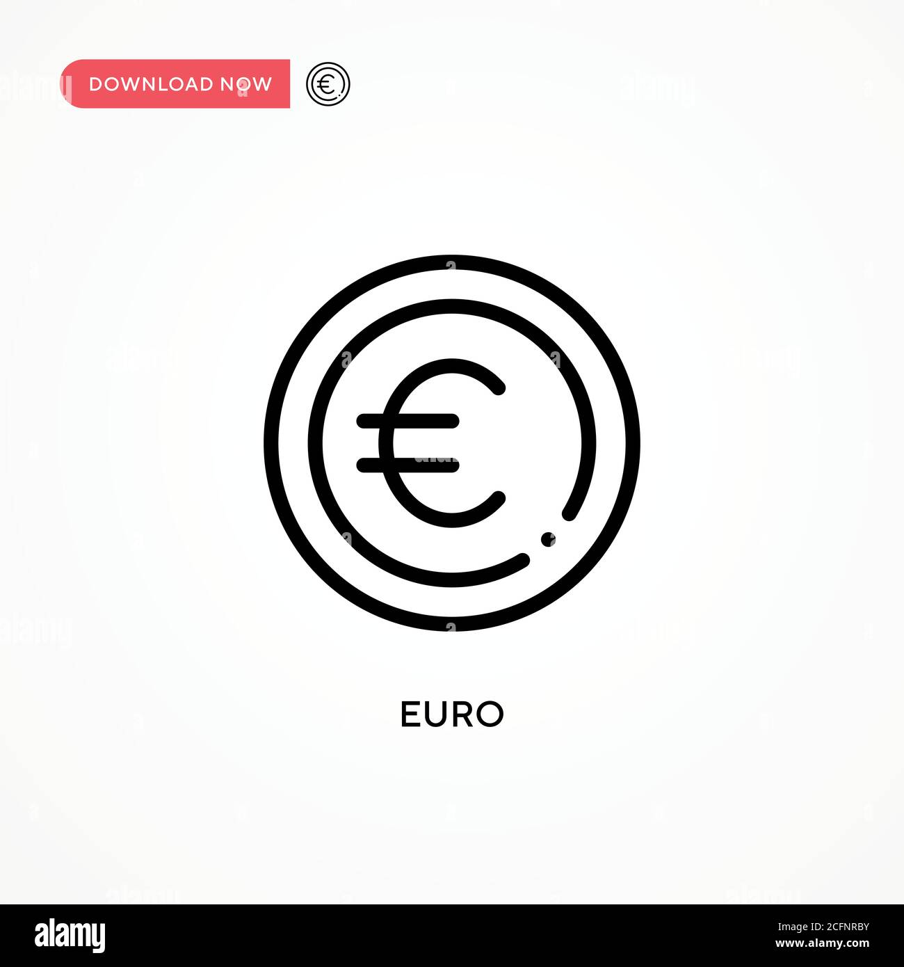 Euro vector icon. Modern, simple flat vector illustration for web site ...