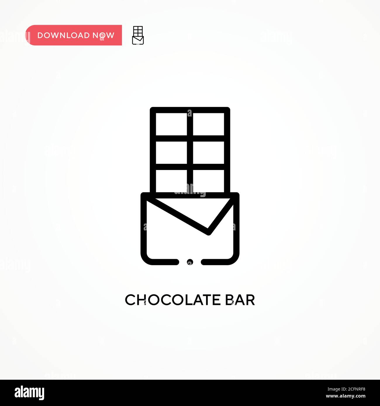 Chocolate bar vector icon. Modern, simple flat vector illustration for ...