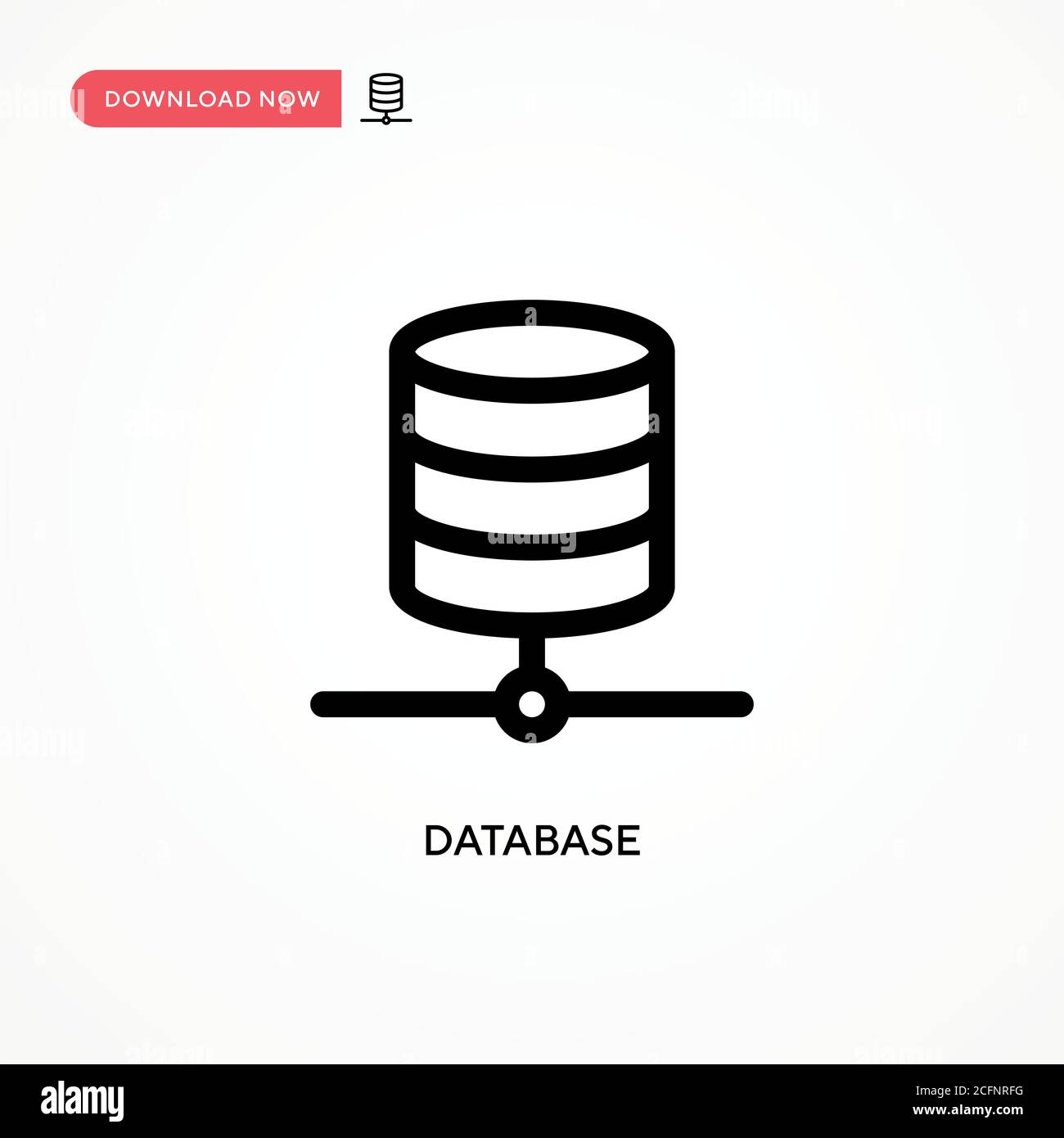 Database Vector Icon Modern Simple Flat Vector Illustration For Web Site Or Mobile App Stock