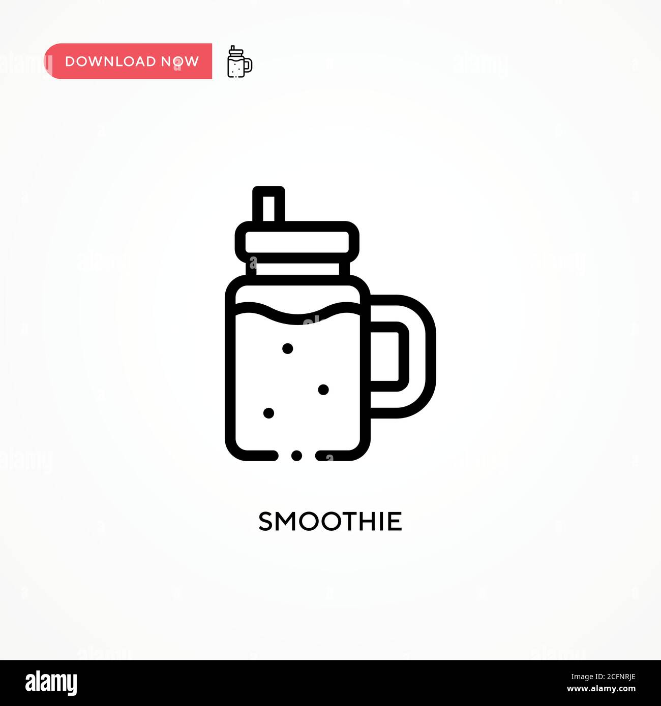 Smoothie spinach and strawberry Stock Vector Images - Alamy