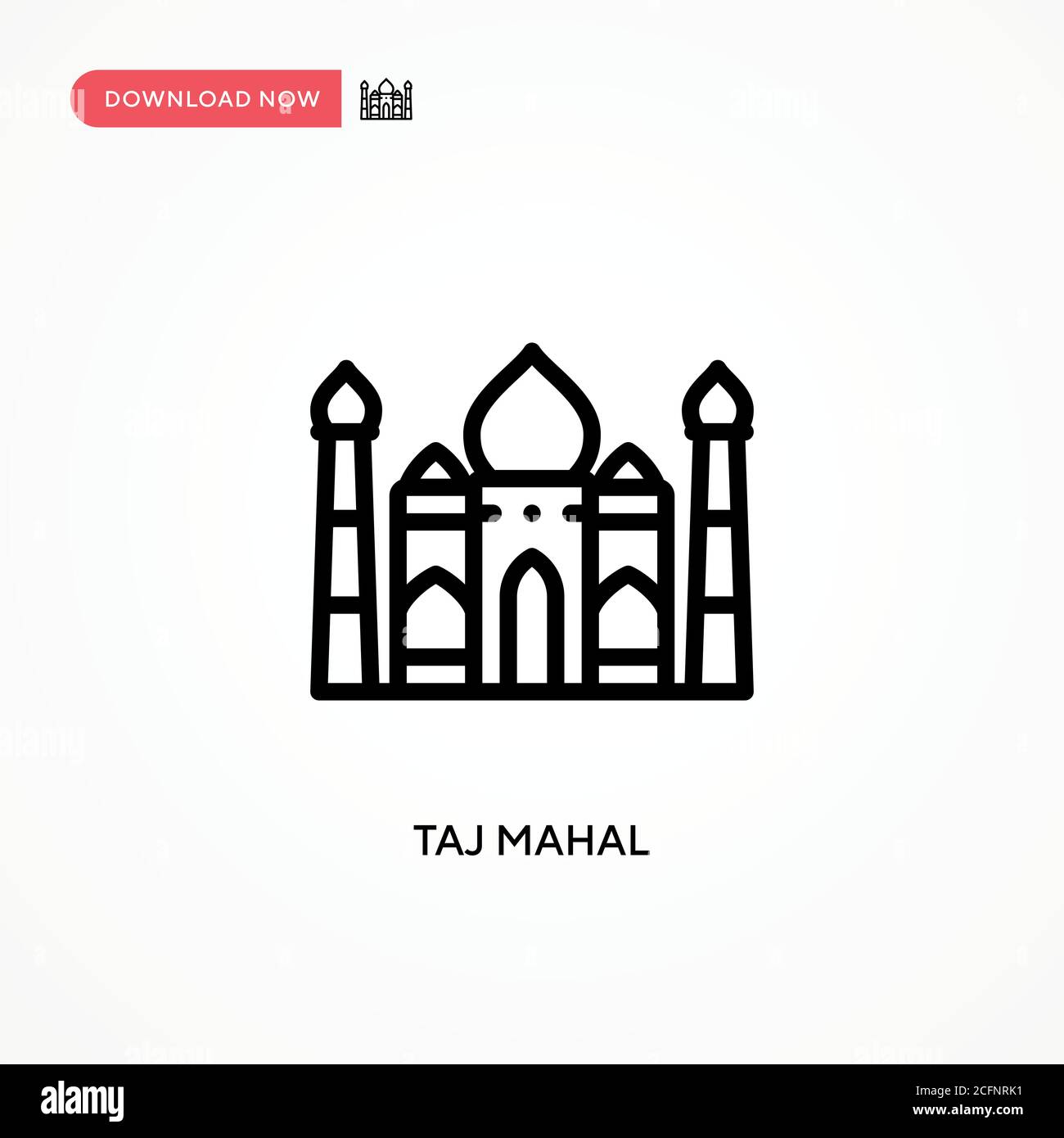 Taj mahal vector icon. Modern, simple flat vector illustration for web ...