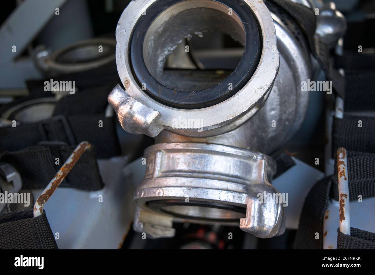 fire water collector and fire adapters located in the mountings in the ...