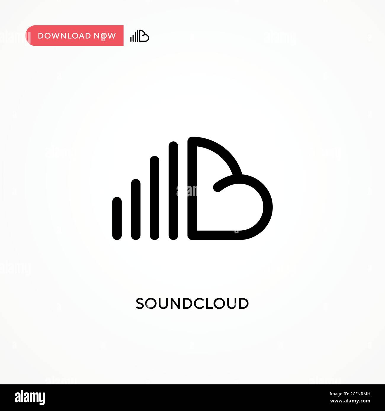 Soundcloud vector icon. Modern, simple flat vector illustration for web ...