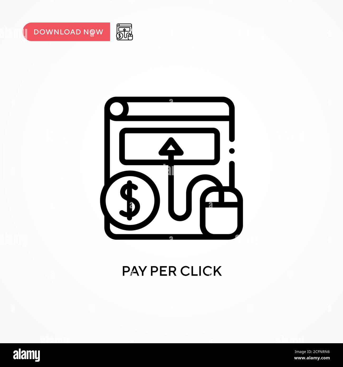 Pay per click vector icon. Modern, simple flat vector illustration for ...