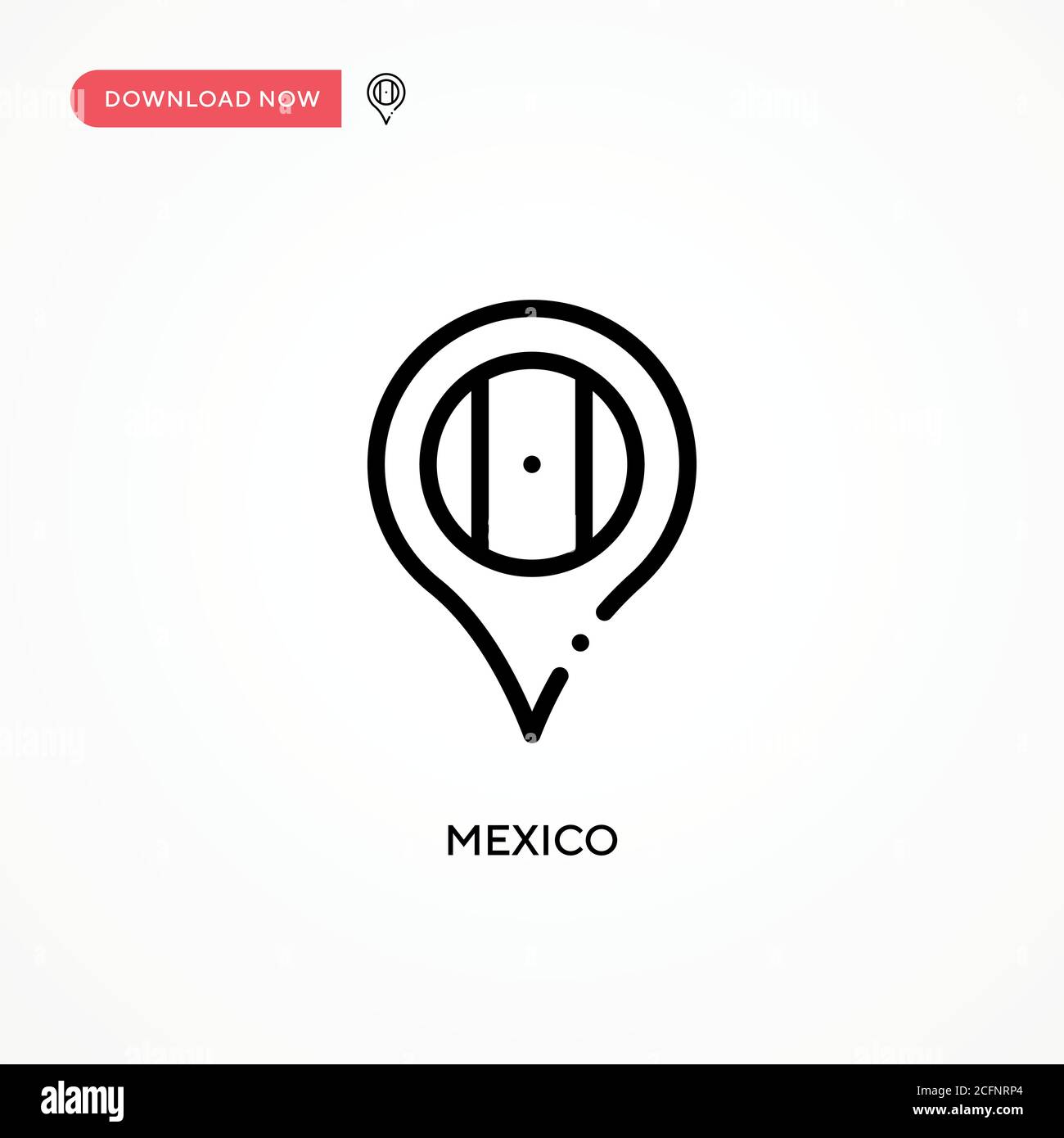 Mexico vector icon. Modern, simple flat vector illustration for web ...
