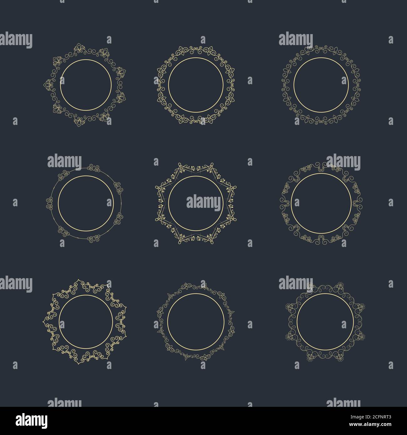 Vintage border line Template vector illustration design Stock Vector ...