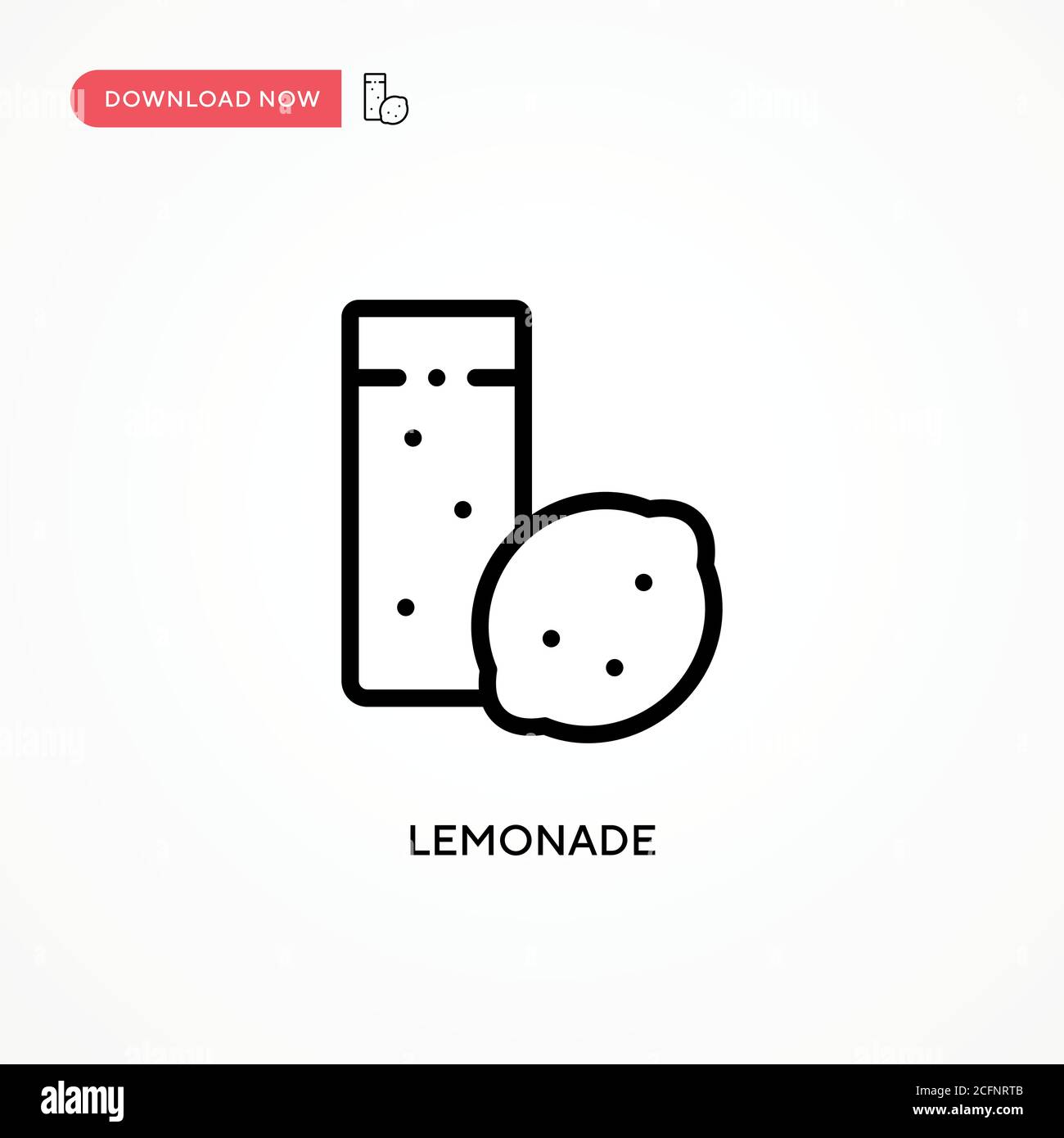 Lemonade vector icon. Modern, simple flat vector illustration for web ...