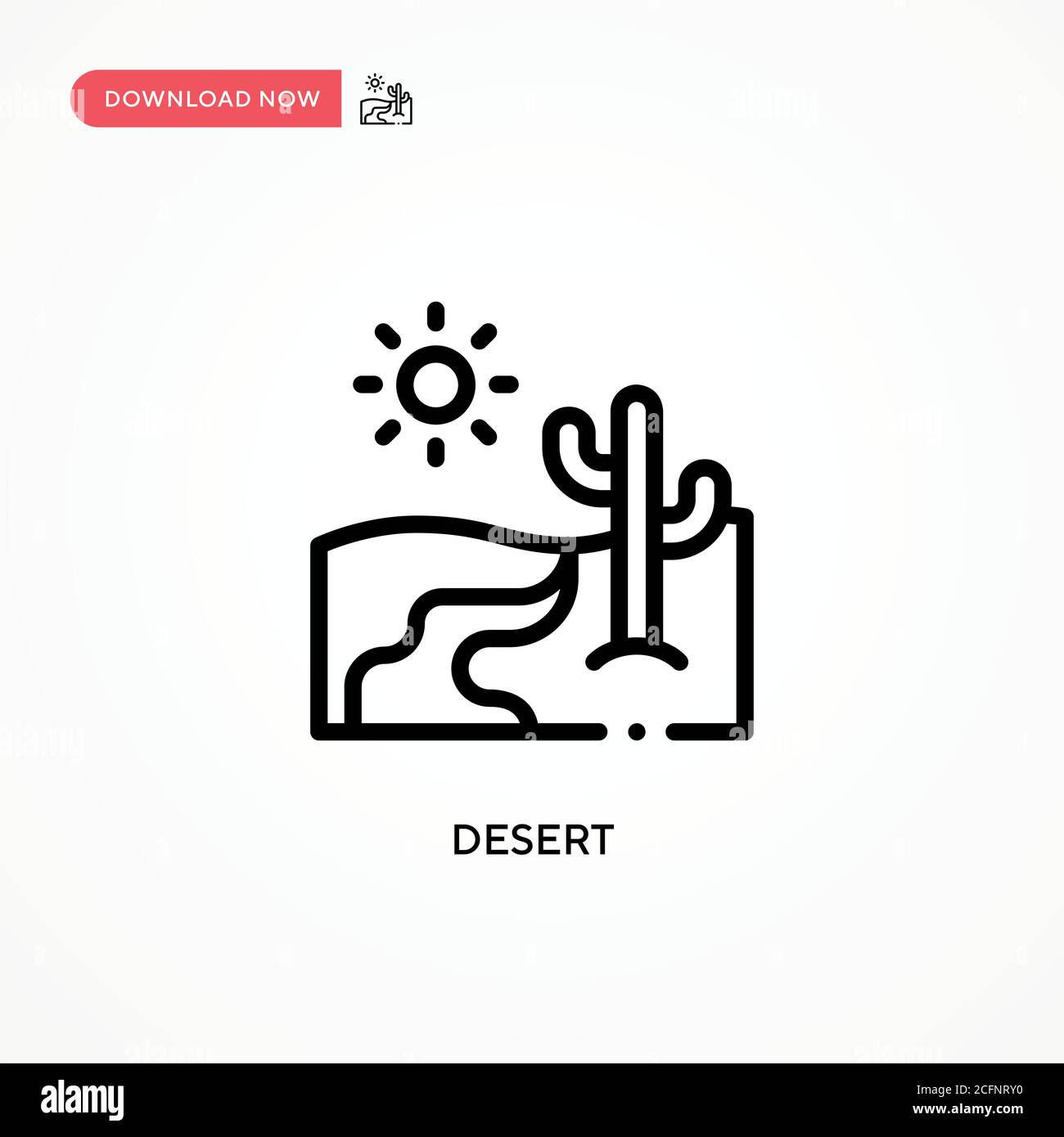 Desert vector icon. Modern, simple flat vector illustration for web ...