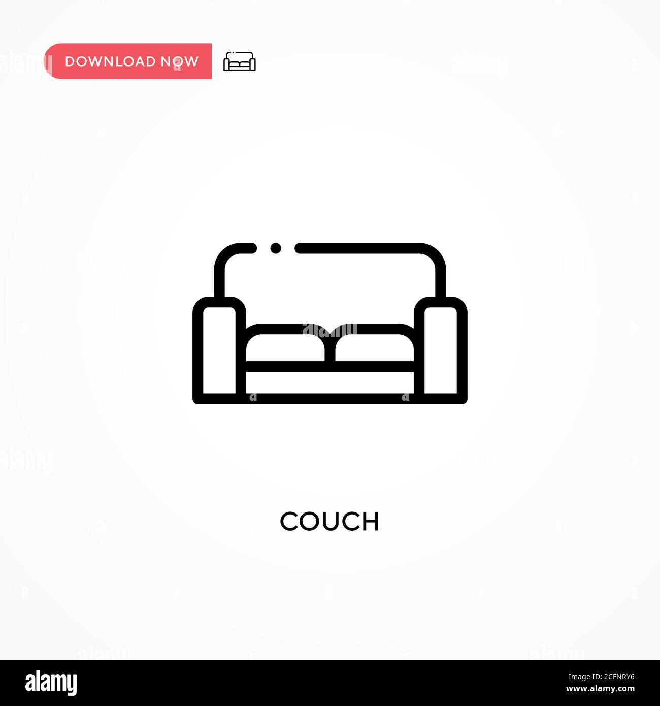 Couch vector icon. Modern, simple flat vector illustration for web site ...