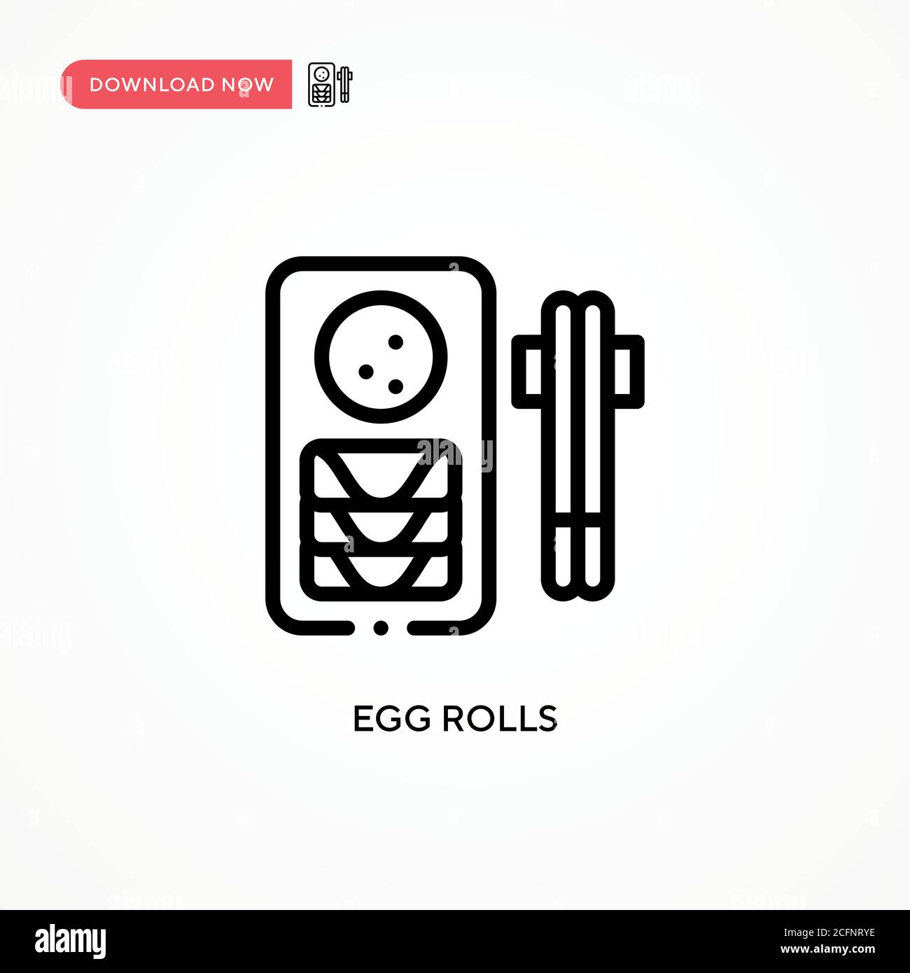 Plate dim sum egg rolls Stock Vector Images - Alamy