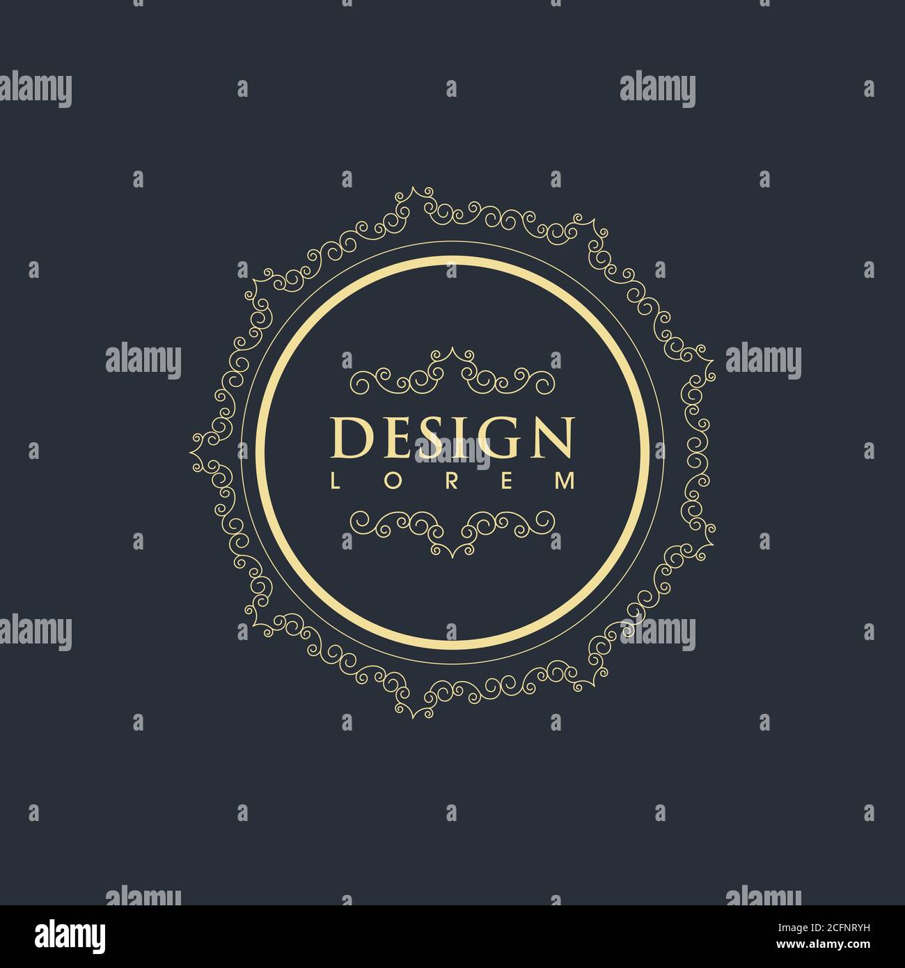 Vintage border line Template vector illustration design Stock Vector ...