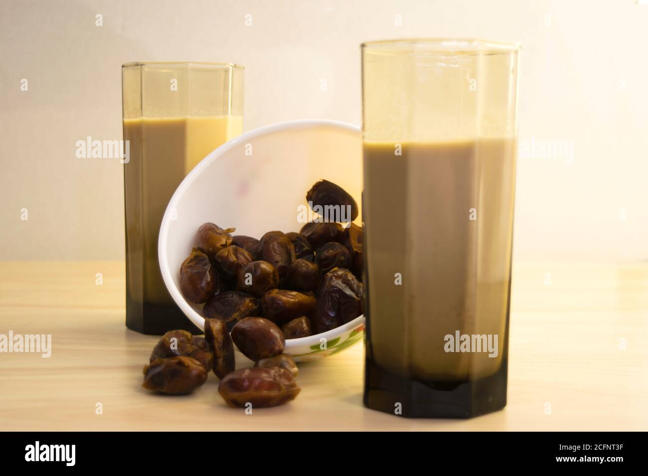 Hushaf - date milk, traditional Ramadan dish, cooking, ingredients, two ...