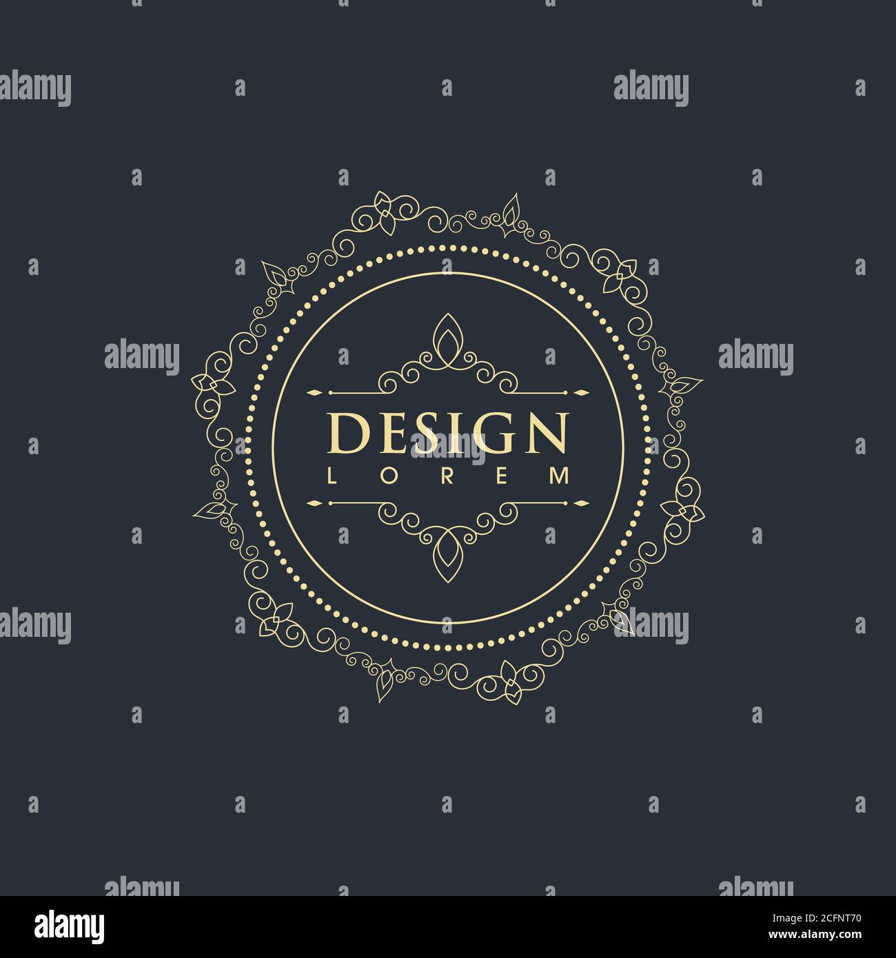 Vintage border line Template vector illustration design Stock Vector ...