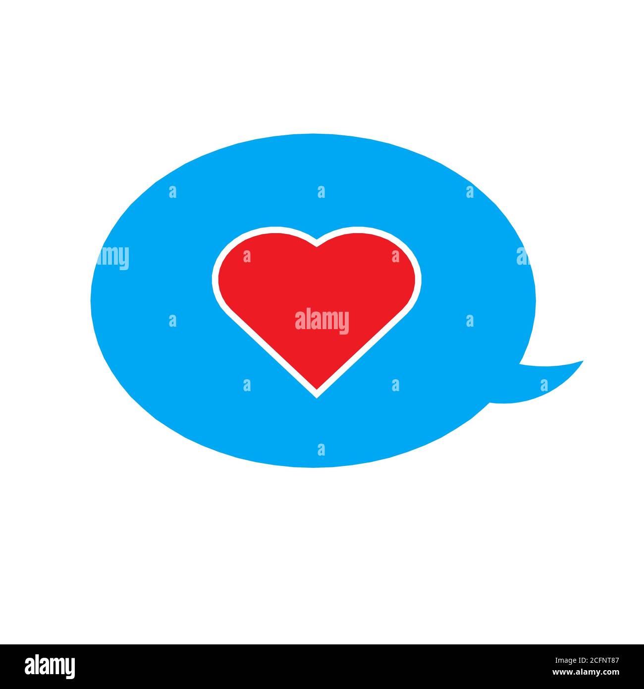 Chat heart emoji - message of heart Stock Photo - Alamy