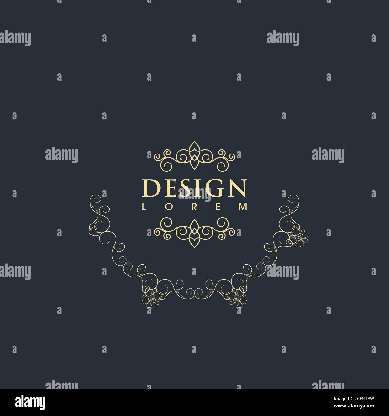 Vintage border line Template vector illustration design Stock Vector ...