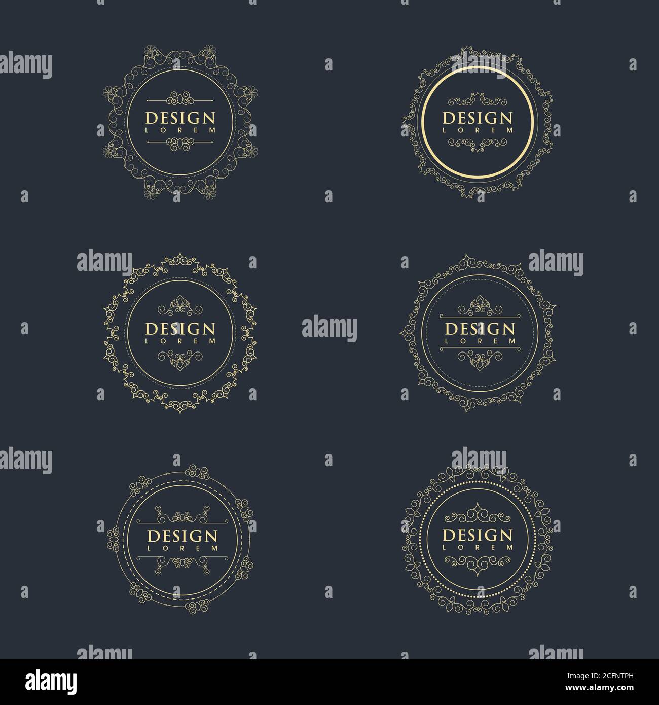 Vintage border line Template vector illustration design Stock Vector ...