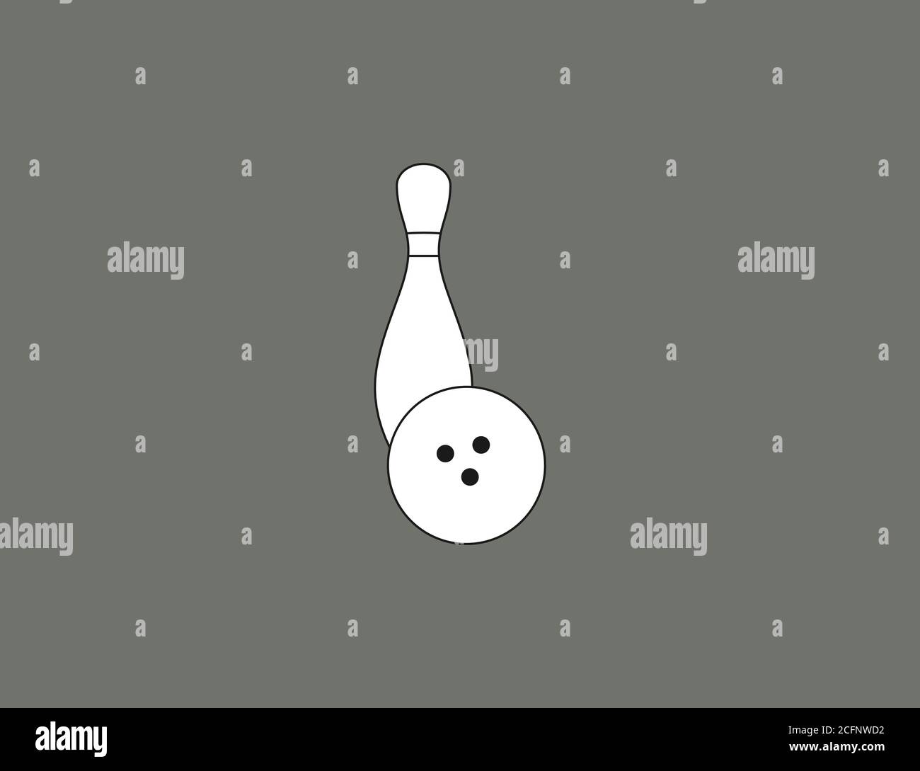 Bowling, game, strike icon. Vector illustration, flat design Stock ...