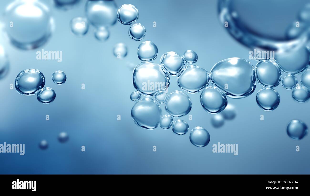 Bubbling fizz and refreshing beauty care products cleanliness or ...