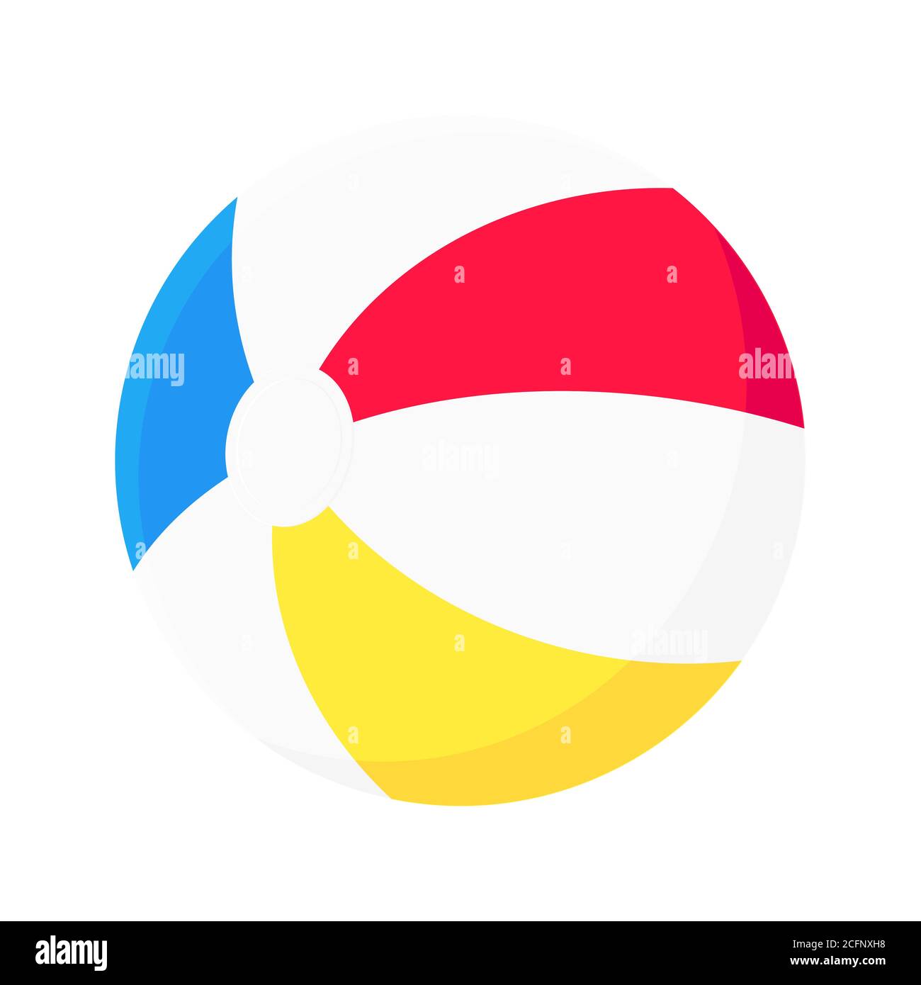 Bouncing beach ball flat style design vector illustration icon sign ...