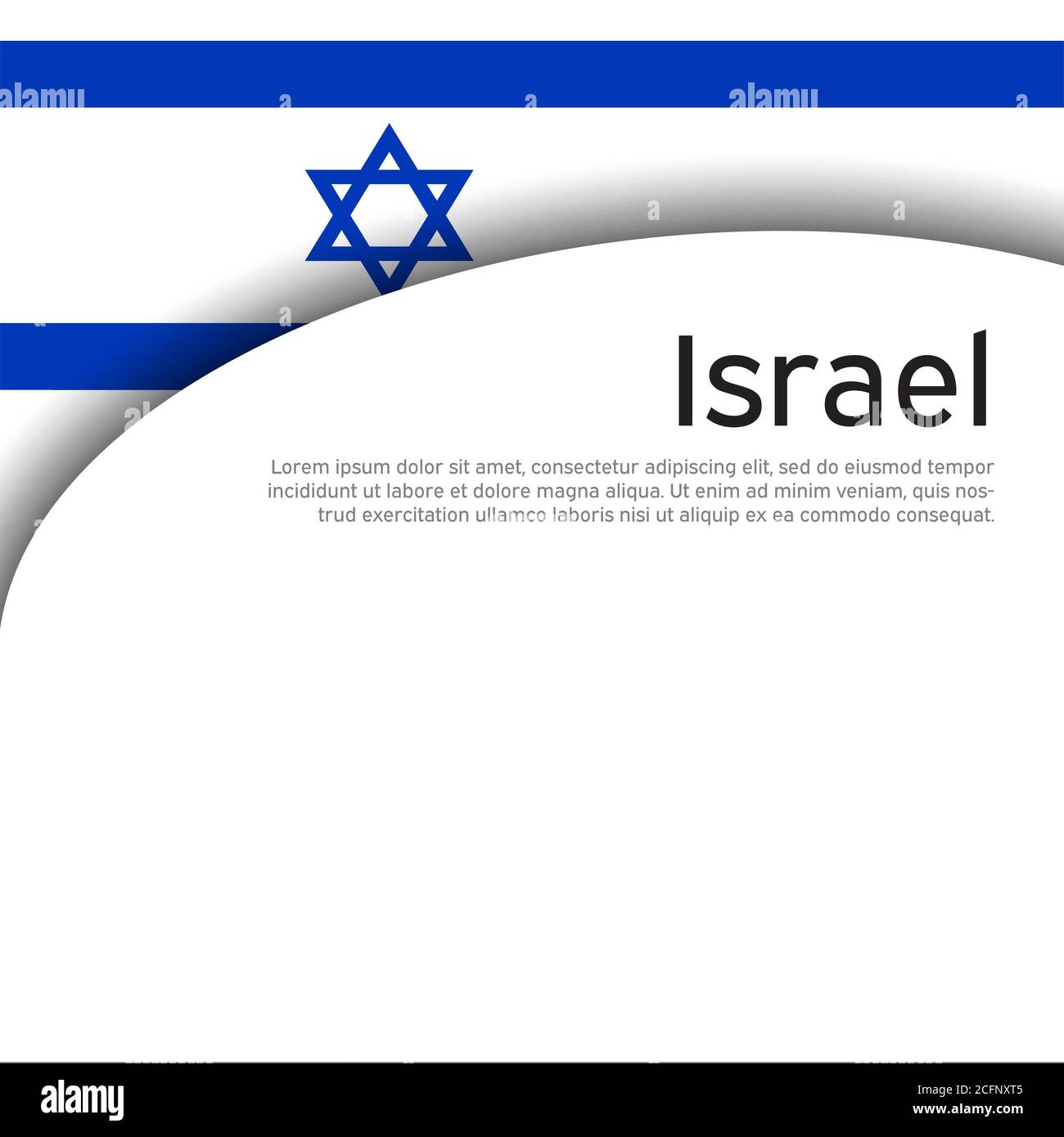 Israel flag background. Israel wavy flag on a white background ...