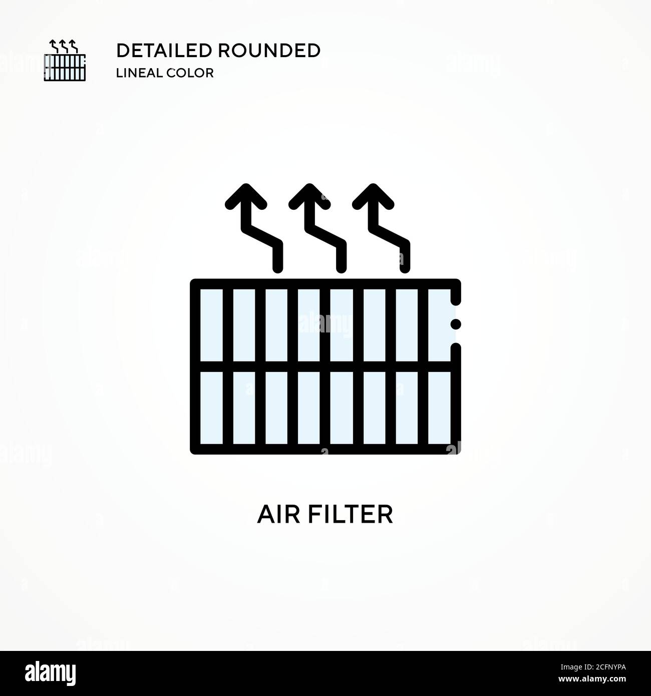 Air filter vector icon. Modern vector illustration concepts. Easy to ...