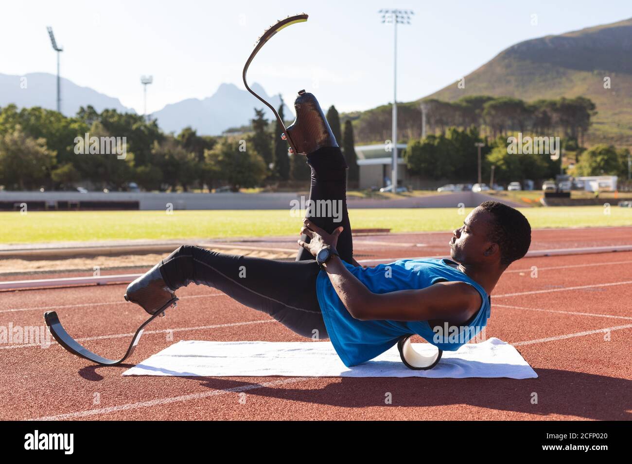 Foam roller exercise hi-res stock photography and images - Alamy