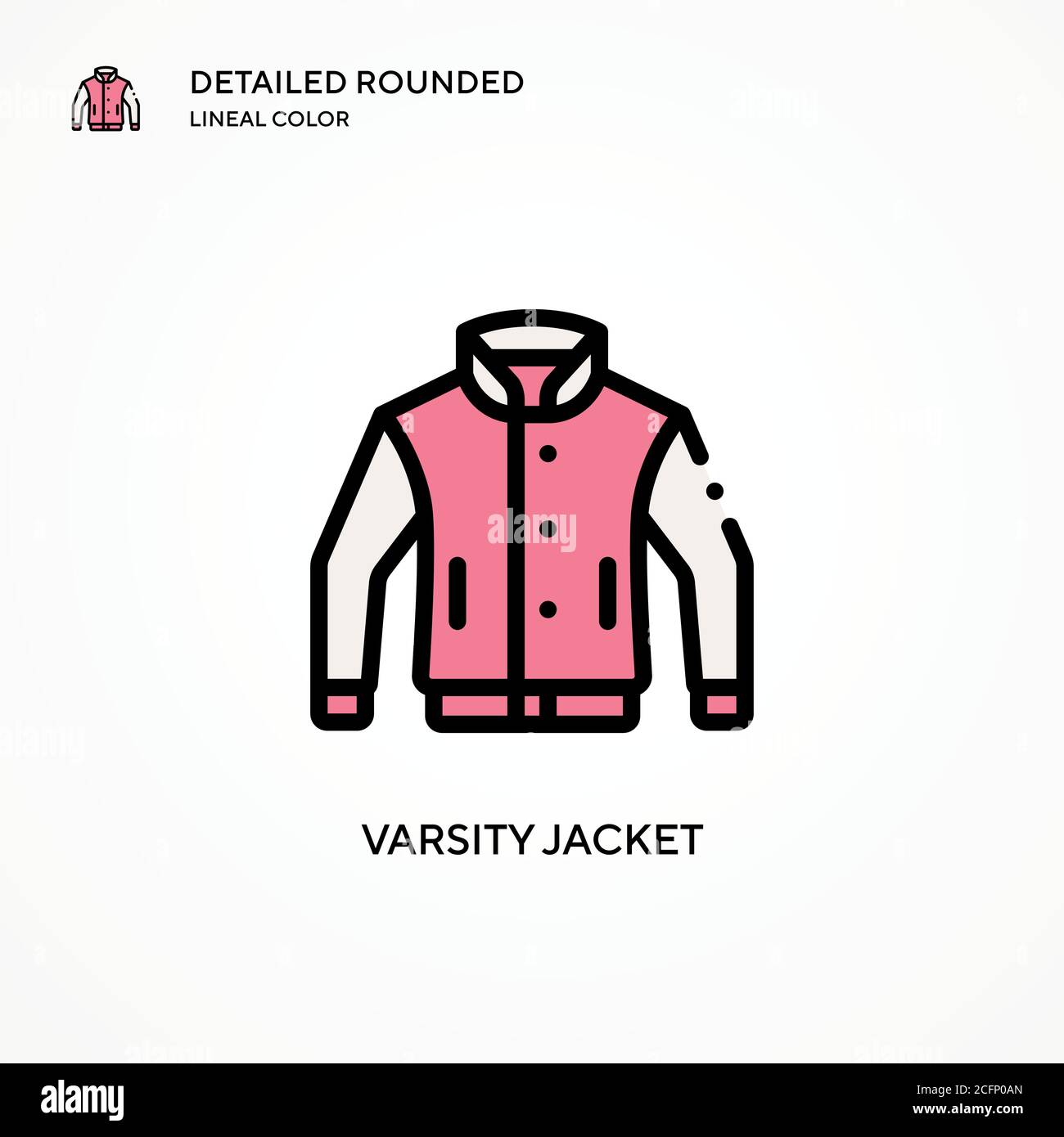 Varsity jacket vector icon. Modern vector illustration concepts. Easy ...