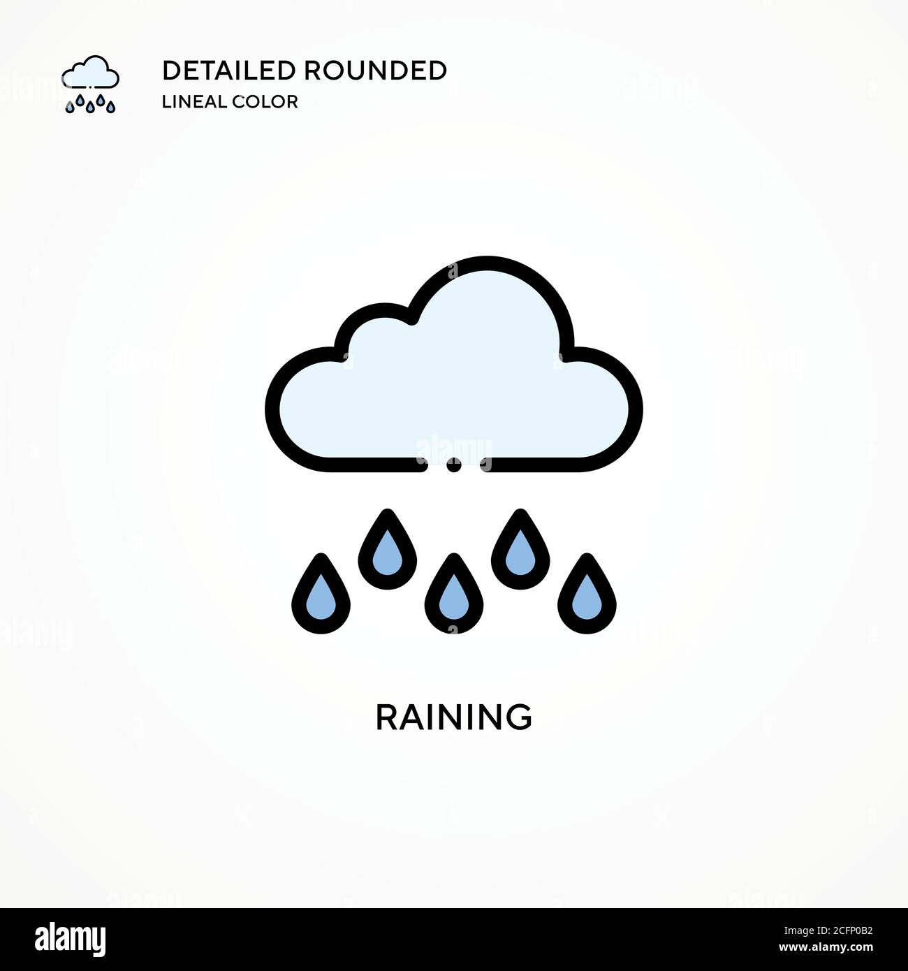 Raining vector icon. Modern vector illustration concepts. Easy to edit ...
