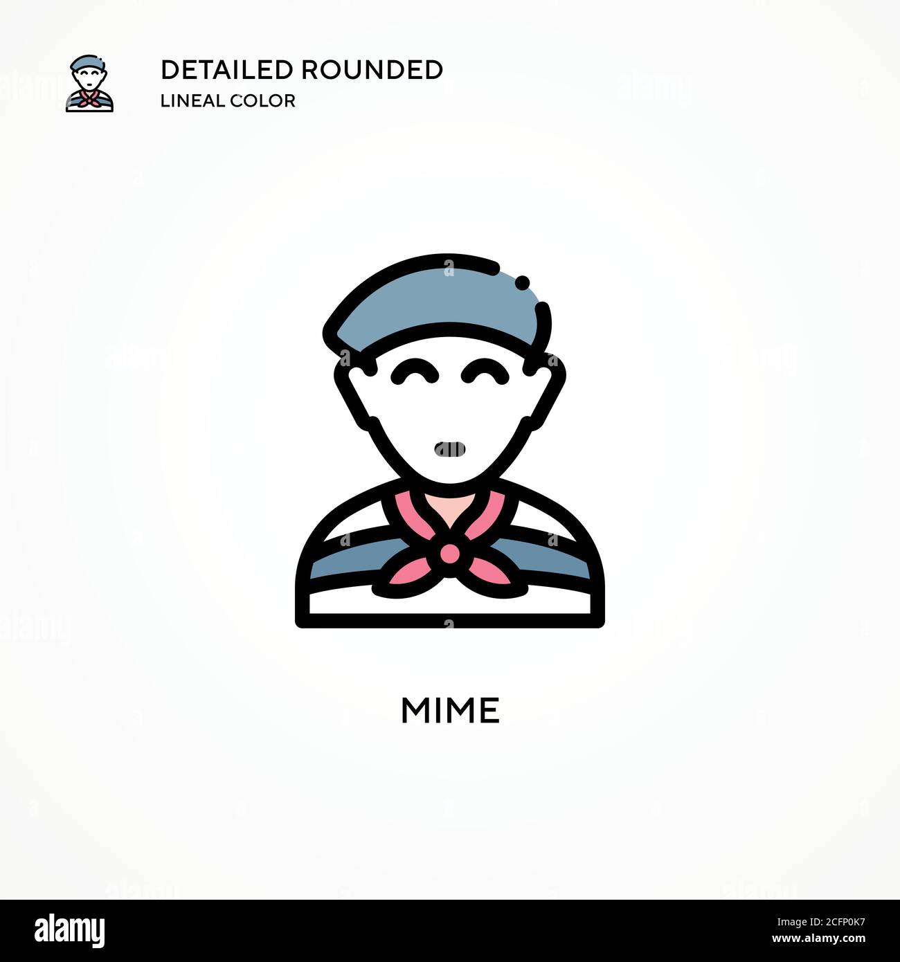 Mime vector icon. Modern vector illustration concepts. Easy to edit and ...