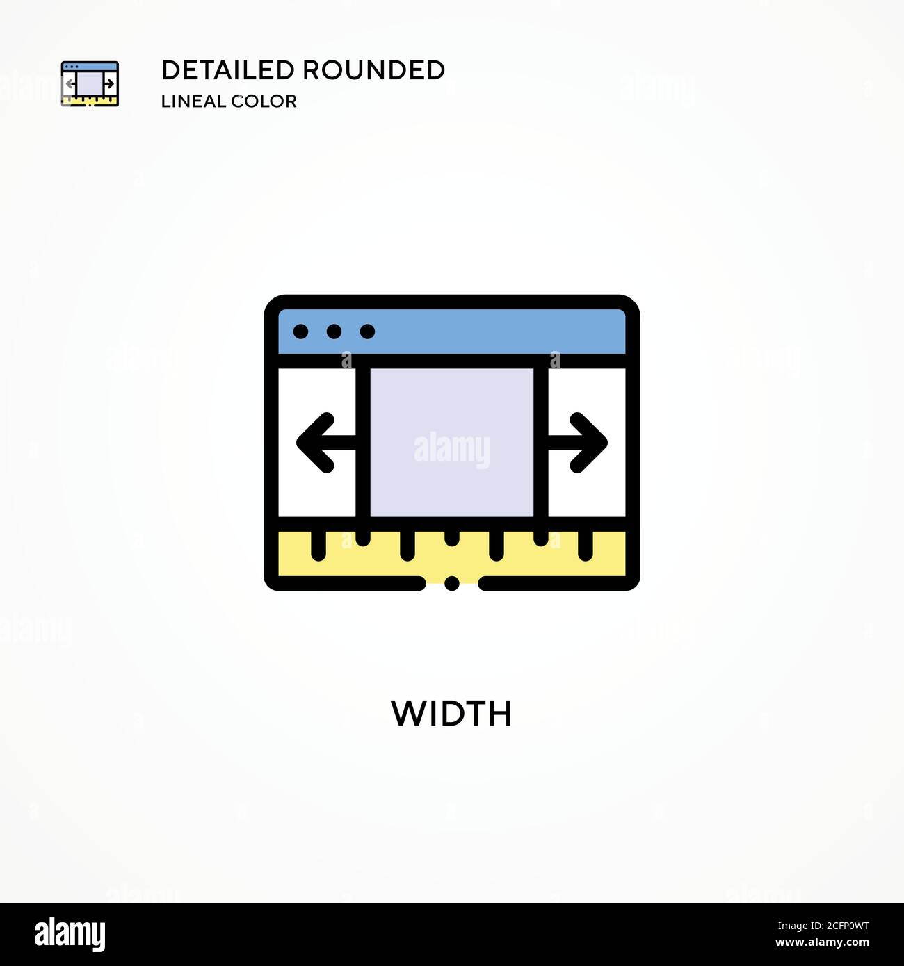 Width vector icon. Modern vector illustration concepts. Easy to edit ...