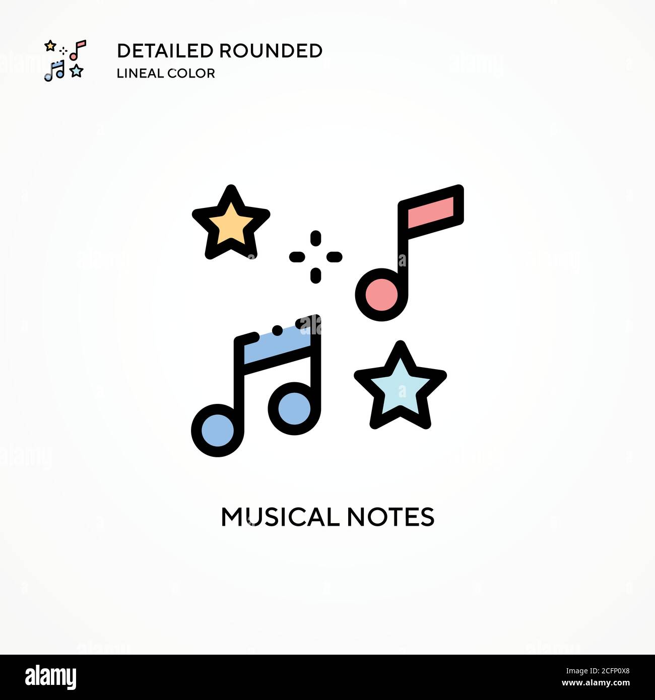 Musical notes vector icon. Modern vector illustration concepts. Easy to ...