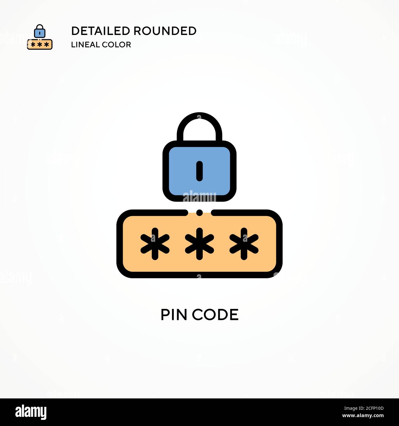 Pin code vector icon. Modern vector illustration concepts. Easy to edit ...