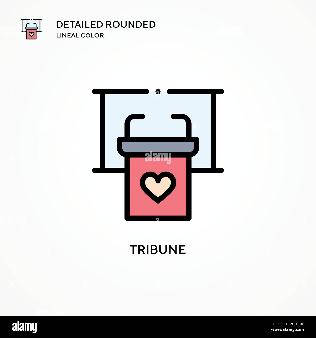 Tribune vector icon. Modern vector illustration concepts. Easy to edit ...