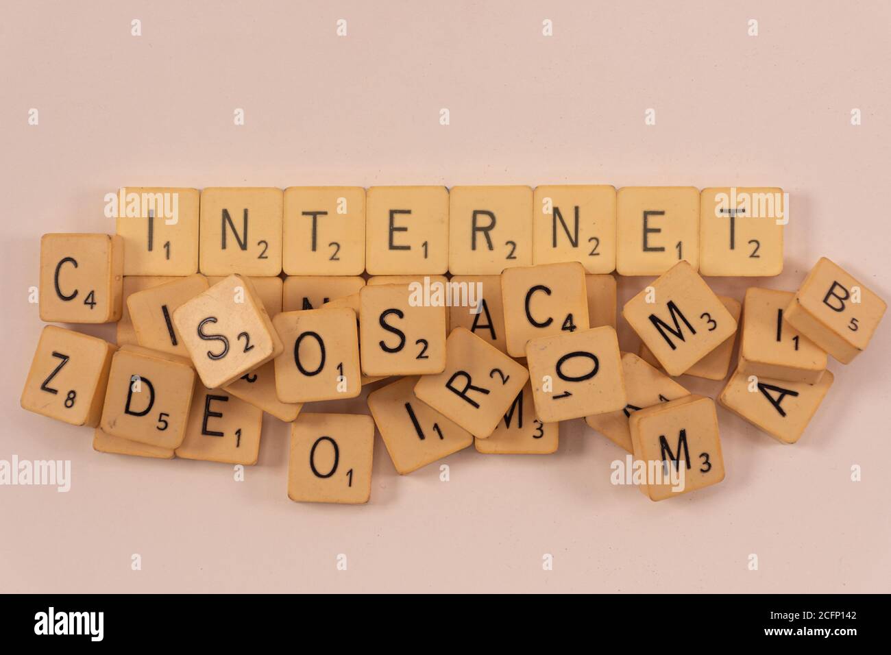 Close up of alphabet letters forming the word: internet Stock Photo - Alamy