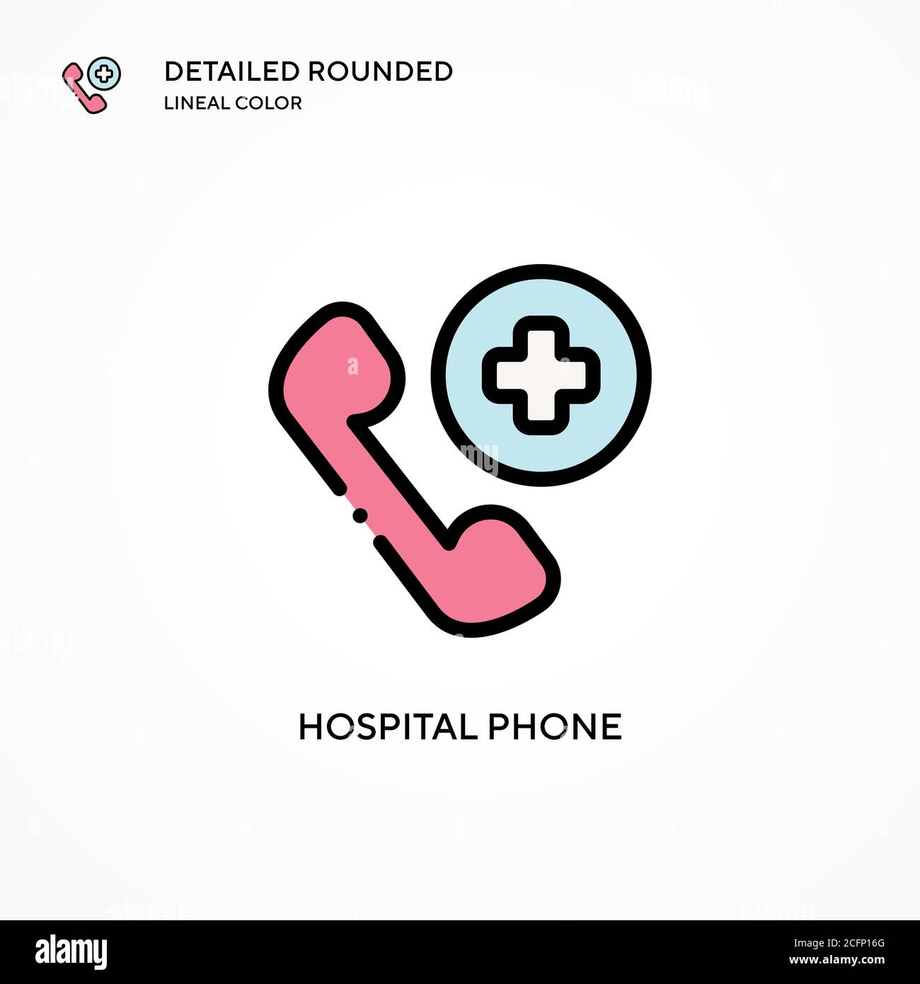 Hospital phone vector icon. Modern vector illustration concepts. Easy ...