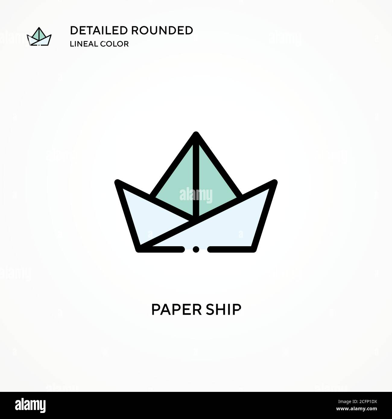 Paper ship vector icon. Modern vector illustration concepts. Easy to ...
