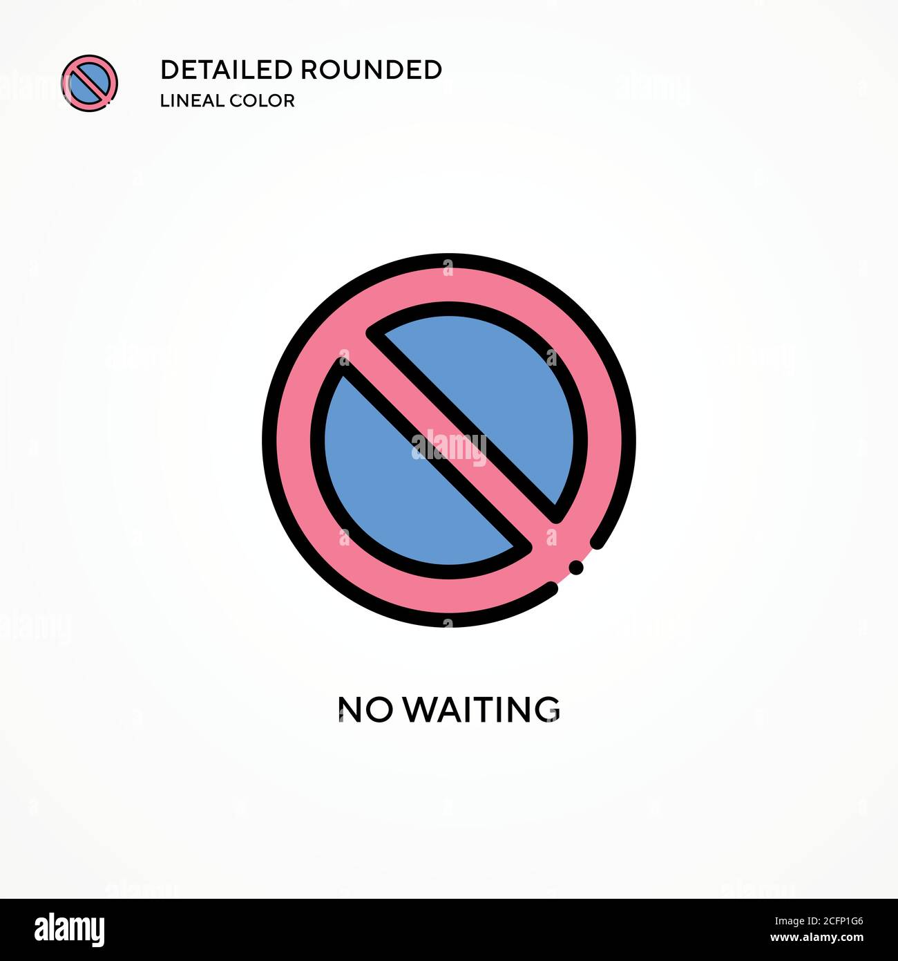 No waiting vector icon. Modern vector illustration concepts. Easy to ...