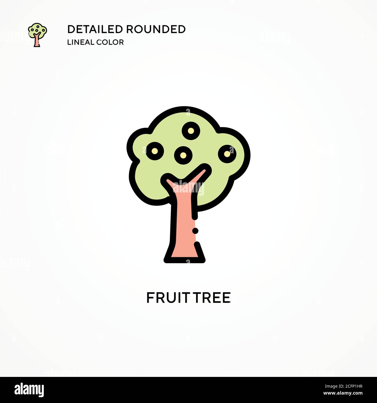 Fruit tree vector icon. Modern vector illustration concepts. Easy to ...