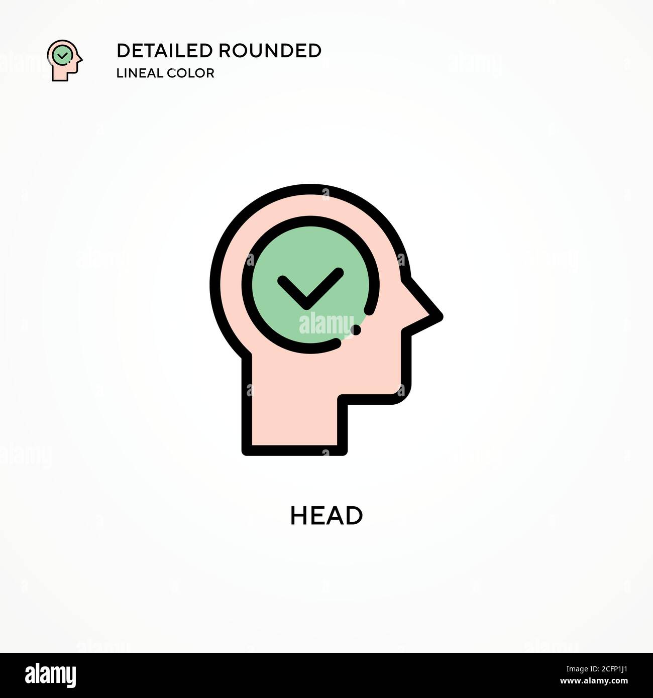 Head vector icon. Modern vector illustration concepts. Easy to edit and ...